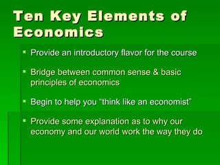 10 key elements_of_economics | PPT