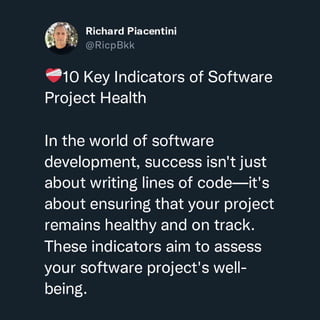 10 Key Indicators of Software Project Health.pdf