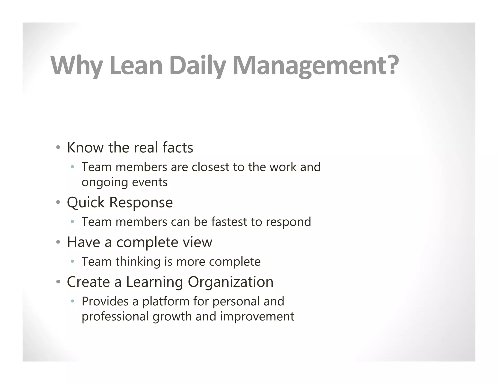 10 Keys to Lean Daily Management | PDF