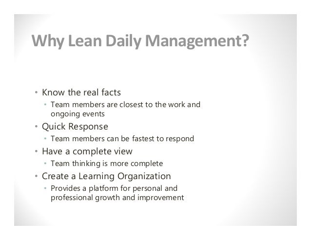 10 Keys to Lean Daily Management