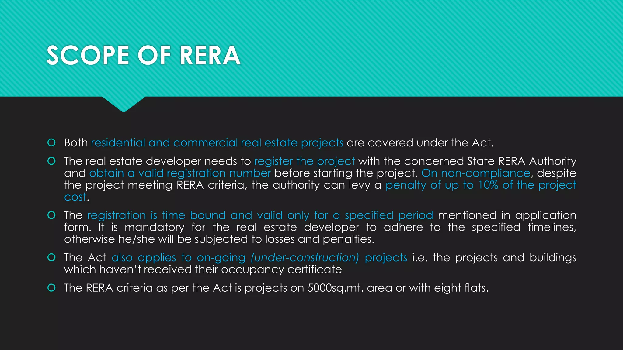 REAL ESTATE REGULATORY AUTHORITY (RERA) ACT 2016 | PDF