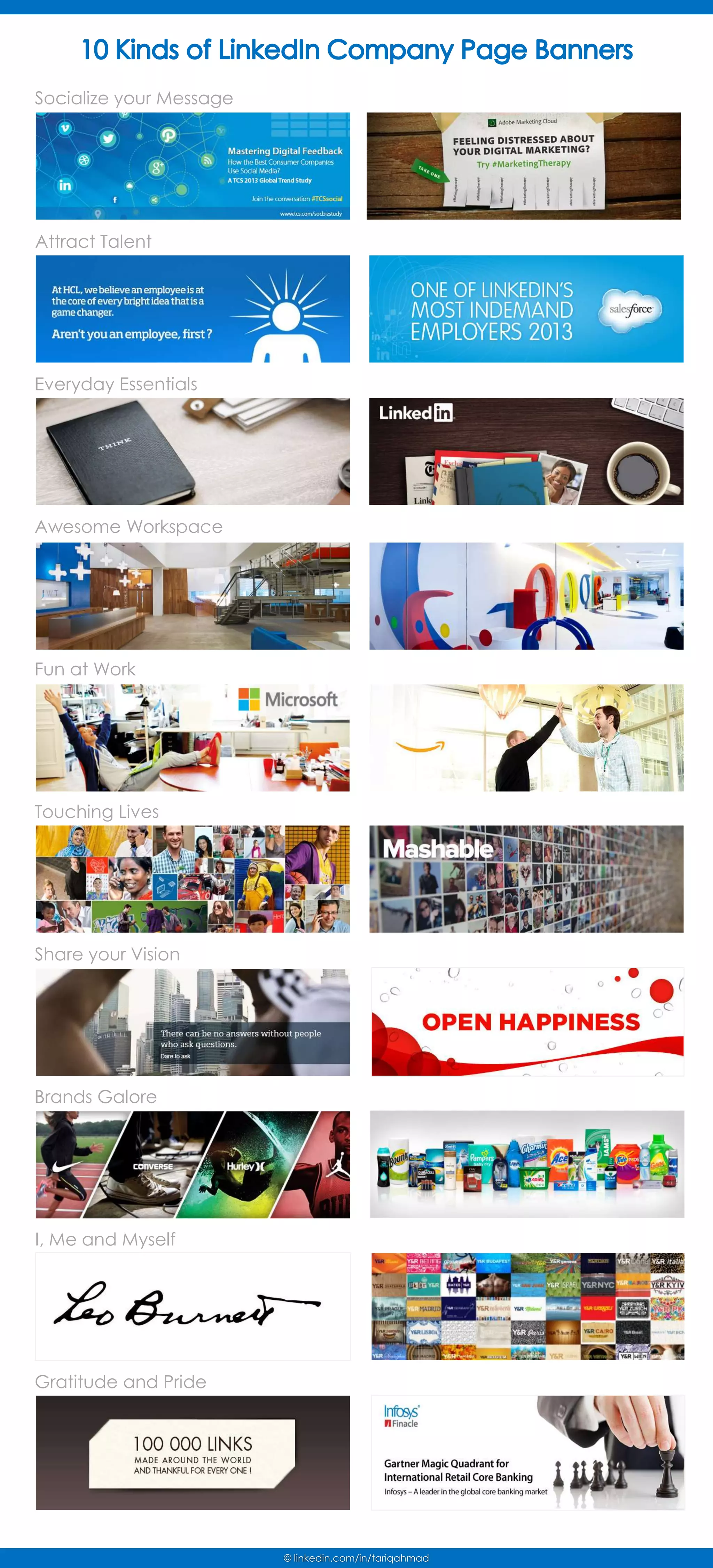 10 Kinds of LinkedIn Company Page Banners | PPTX