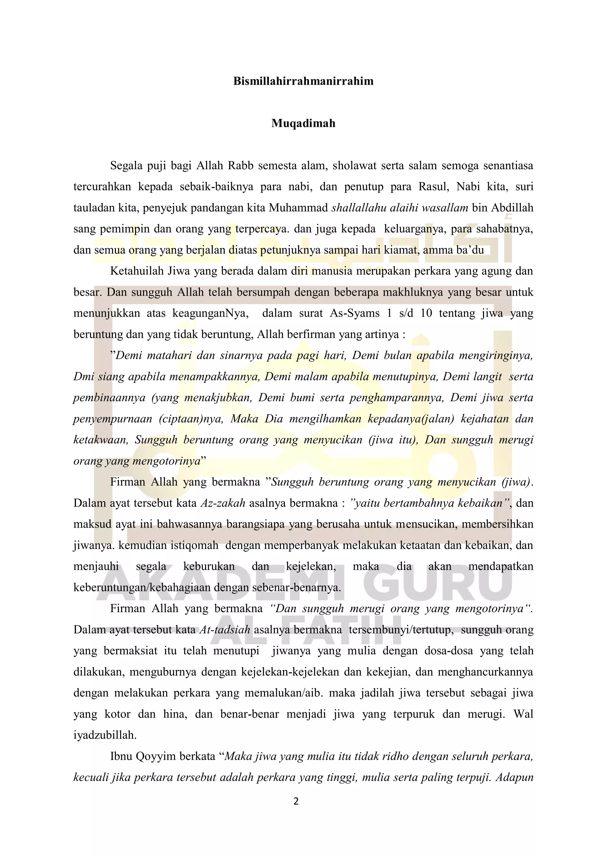 10 Kunci Tazkiyatun Nafs | PDF