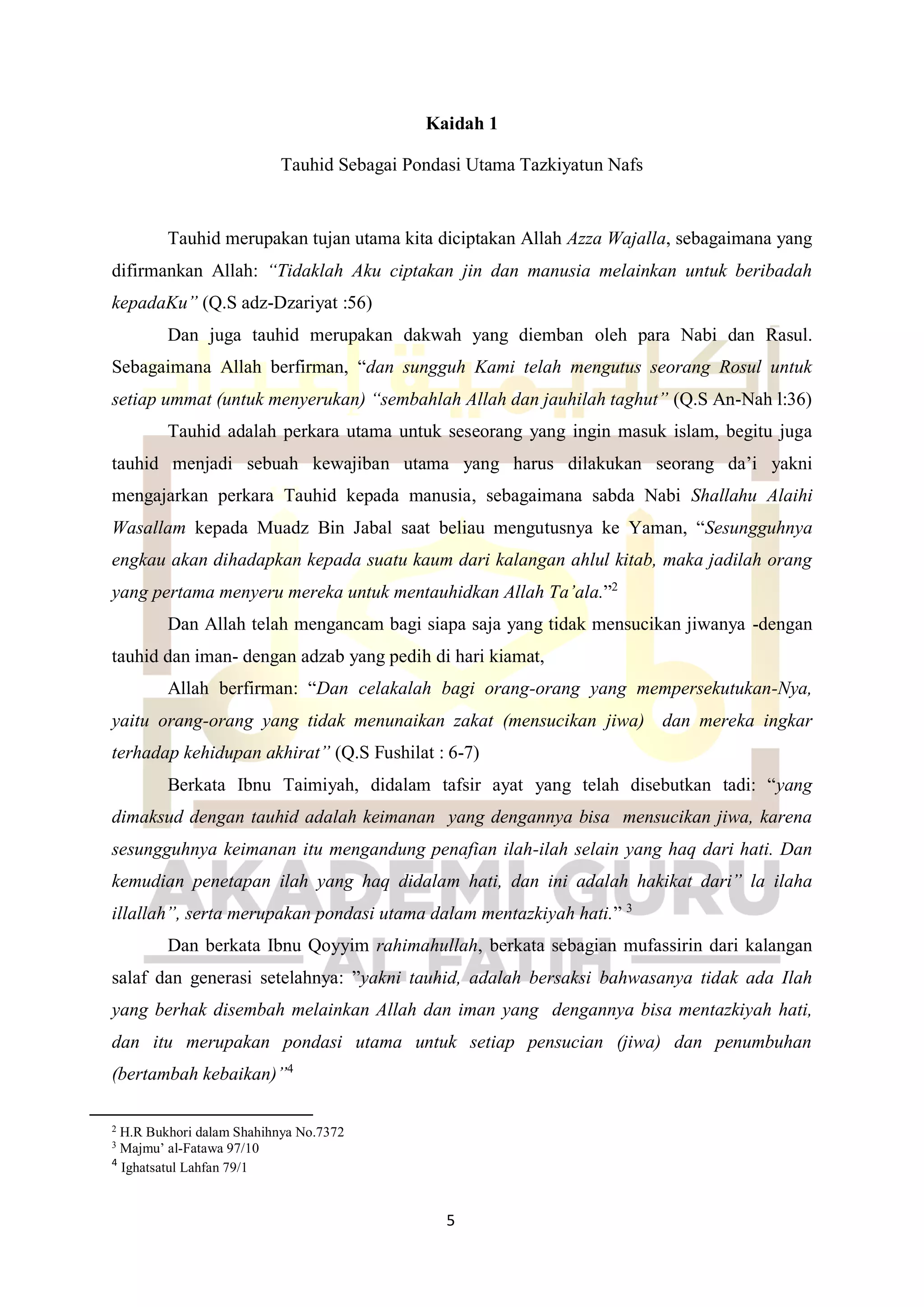 10 Kunci Tazkiyatun Nafs | PDF