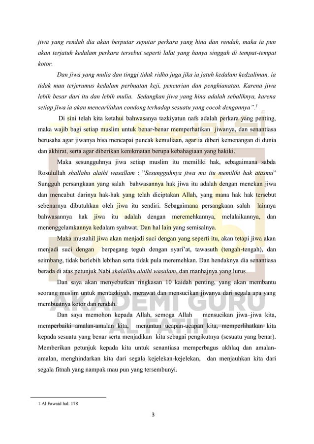 10 Kunci Tazkiyatun Nafs | PDF