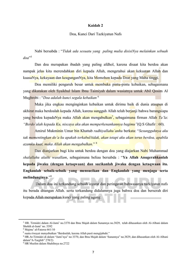 10 Kunci Tazkiyatun Nafs | PDF