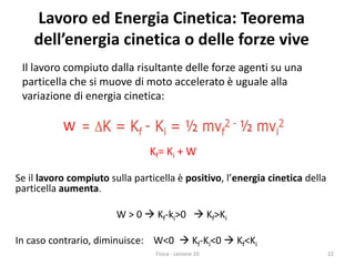 Lavoro ed energia cinetica - fisica.pptx | Homework and Study | Education