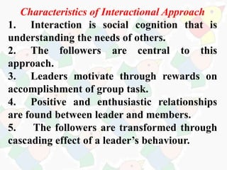 10 leadership theories interactional approach | PPTX