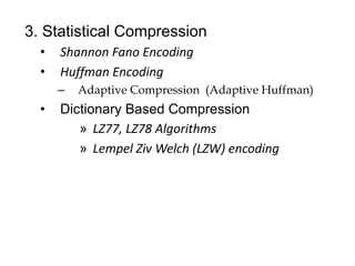 Data Communication & Computer network: Data compression | PPT