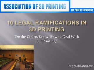 10 Legal Questions About 3D Printing | PPTX