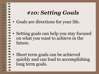 10 Life Skills for a Healthy Life | PPT