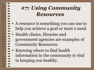 10 Life Skills for a Healthy Life | PPT