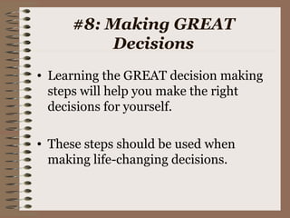 10 Life Skills for a Healthy Life | PPT