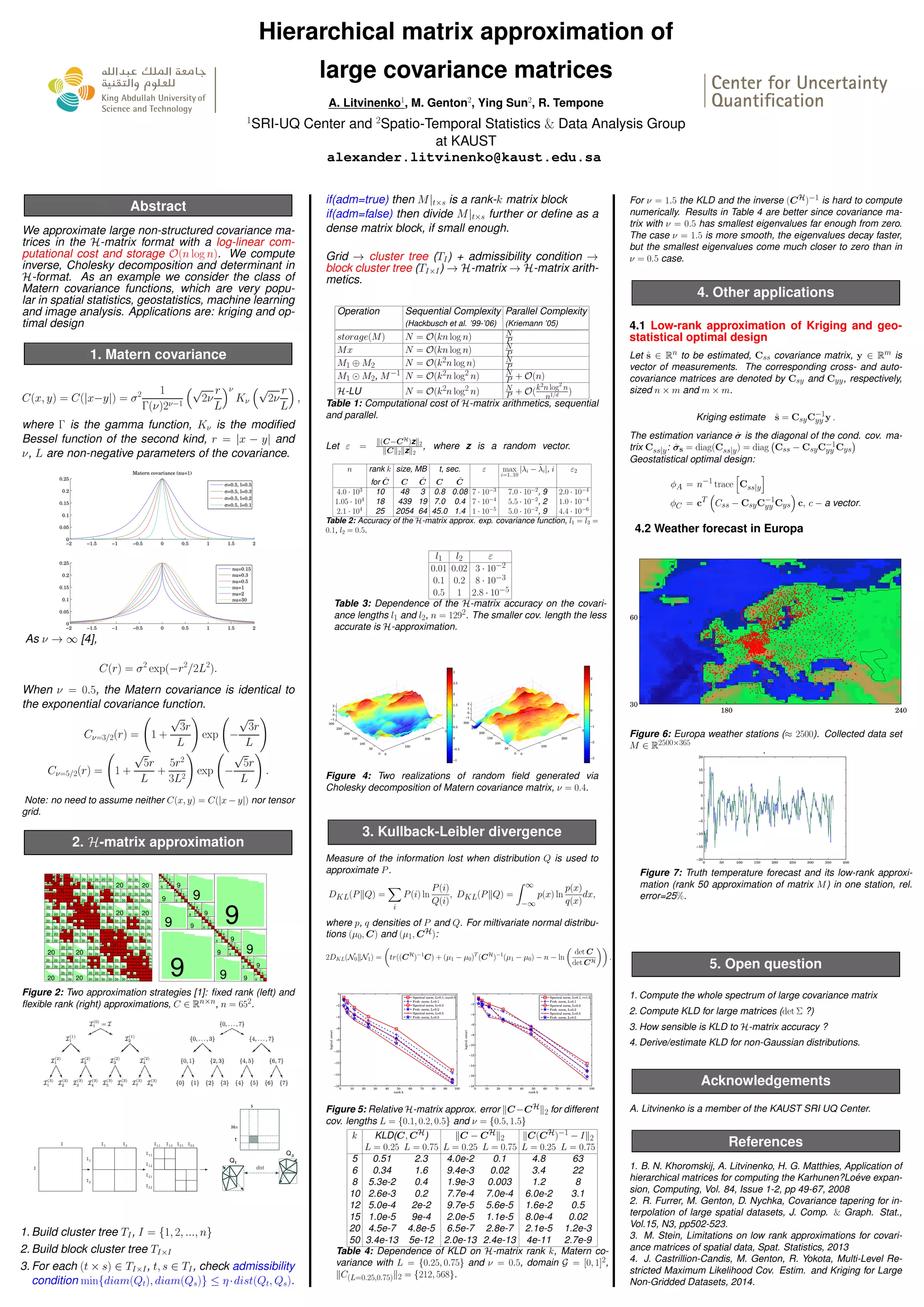 Hierarchical Matrix Approximation Of Large Covariance Matrices Pdf