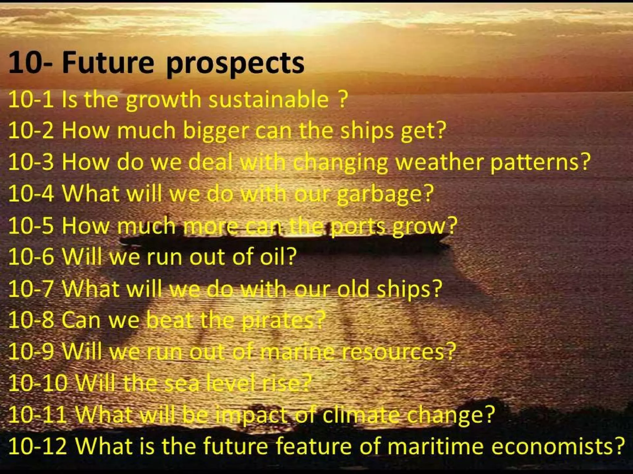 10 long term trends in maritime economics | PPT