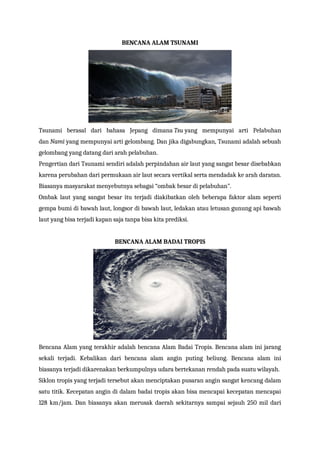 10 macam bencana alam yang sering terjadi | PDF | Free Download