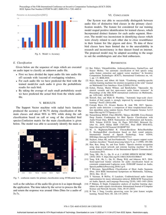 10 Machine Learning Approach To Classify Birds On The Basis Of Their Pdf