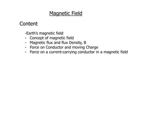 10 Magnetic Field.pdf presentation for undergrad | PDF