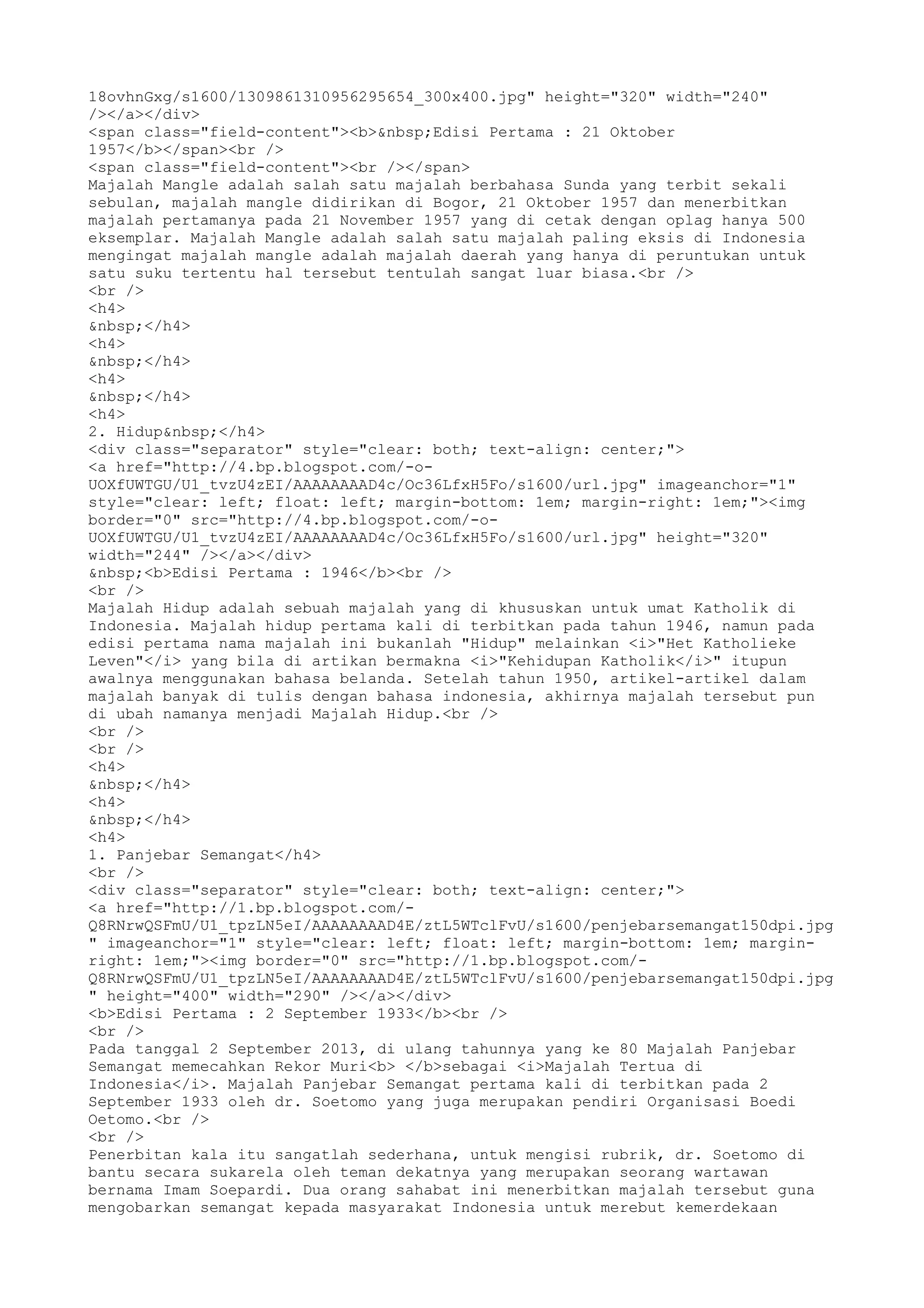 10 majalah tertua di indonesia | TXT