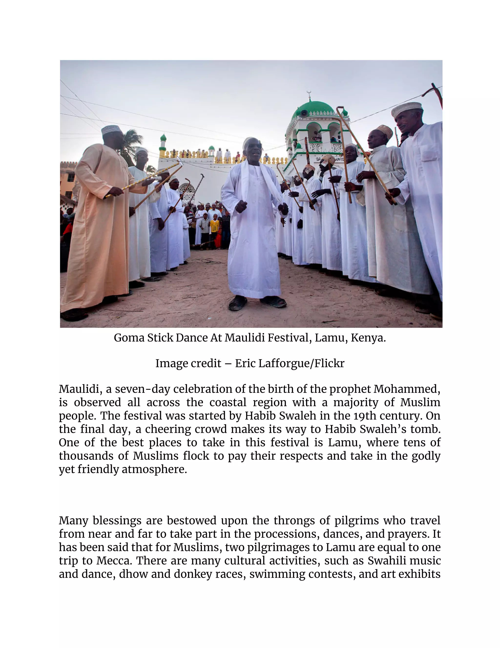 10 Major Cultural Festivals of Kenya & The Best Beach Resort | PDF