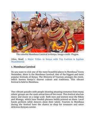 10 Major Cultural Festivals of Kenya & The Best Beach Resort | PDF