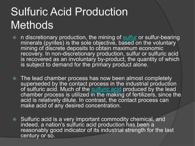 10 major industrial applications of sulfuric acid | PPTX