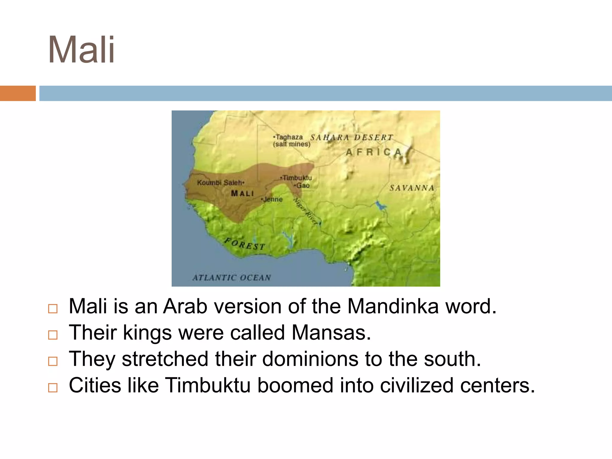 Kingdom of Mali & Mansa Musa | PPTX