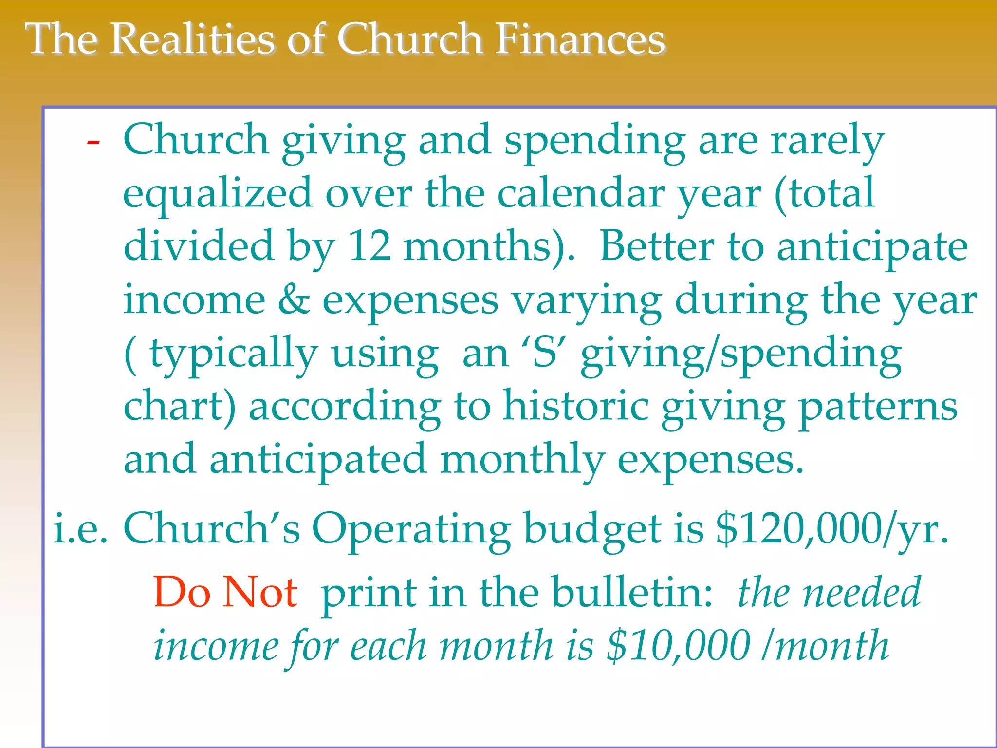 10 Managing church finances | PPTX