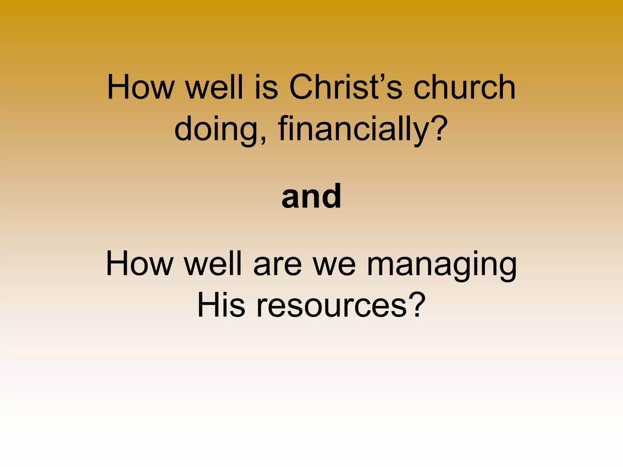 10 Managing church finances | PPTX