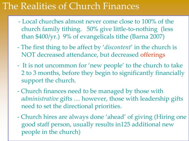 10 Managing church finances | PPTX