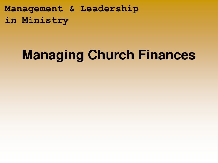10 Managing church finances