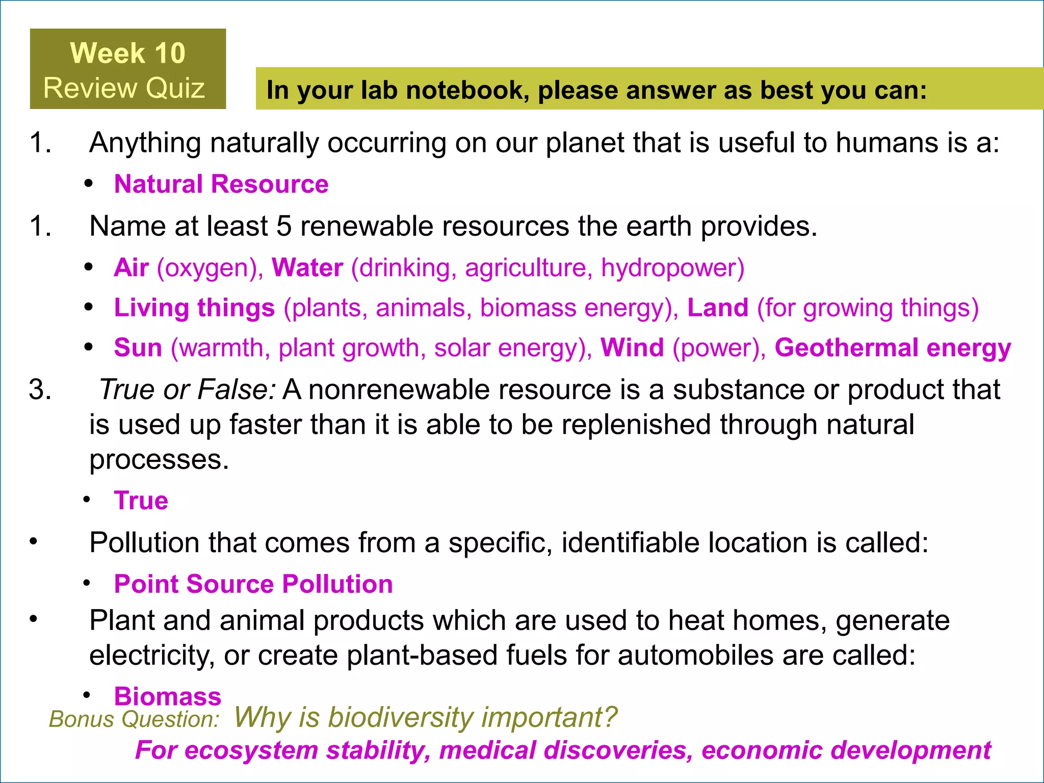 Managing Earth's Resources | PPT | Indoor Environmental Quality | Home ...