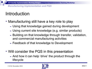 Manufacturing Implementation and the Pharmaceuticals QS | PPT ...