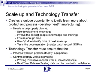 Manufacturing Implementation and the Pharmaceuticals QS | PPT