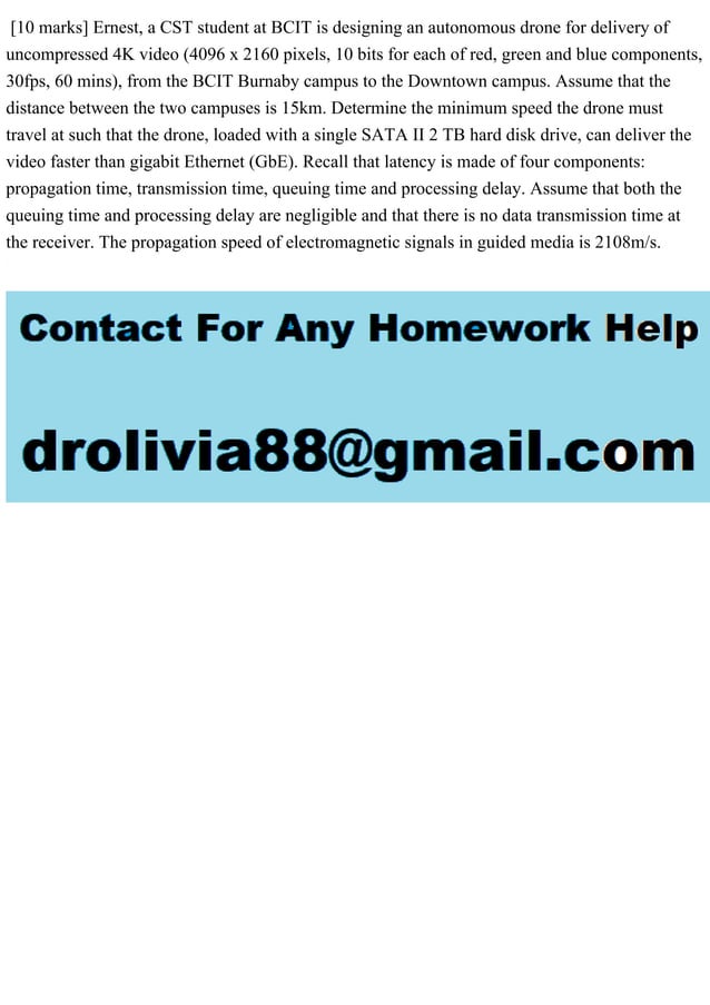 [10 marks] Ernest, a CST student at BCIT is designing an autonomous d.pdf