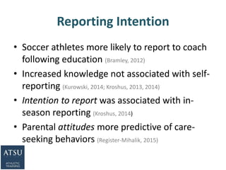 Concussion: Prevention through Education by Tamara Valovich McLeod | PPT