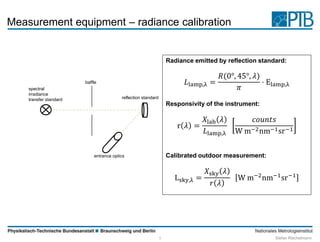 10 measuring the spectral and angular distribution of the diffuse solar ...