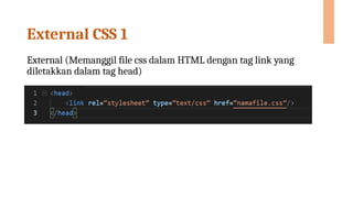 10 MENGENAL CSS DAN PENULISAN DI HTML CSS.pptx