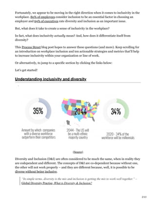 10 Metrics & Strategies to Increase Inclusivity in the Workplace | PDF