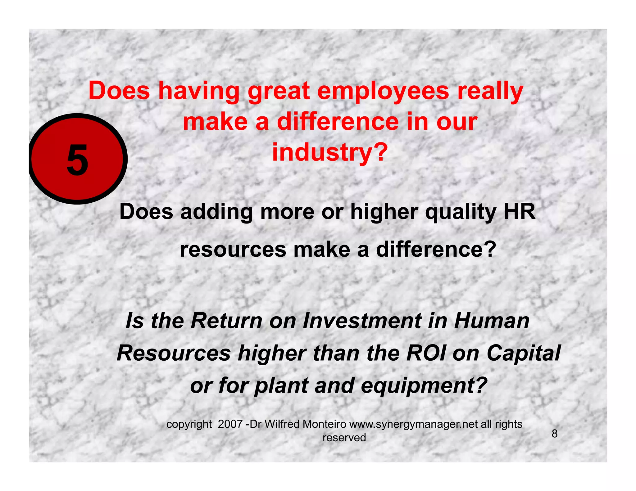 10 metrics to measure the effectiveness of Human Resource function | PDF