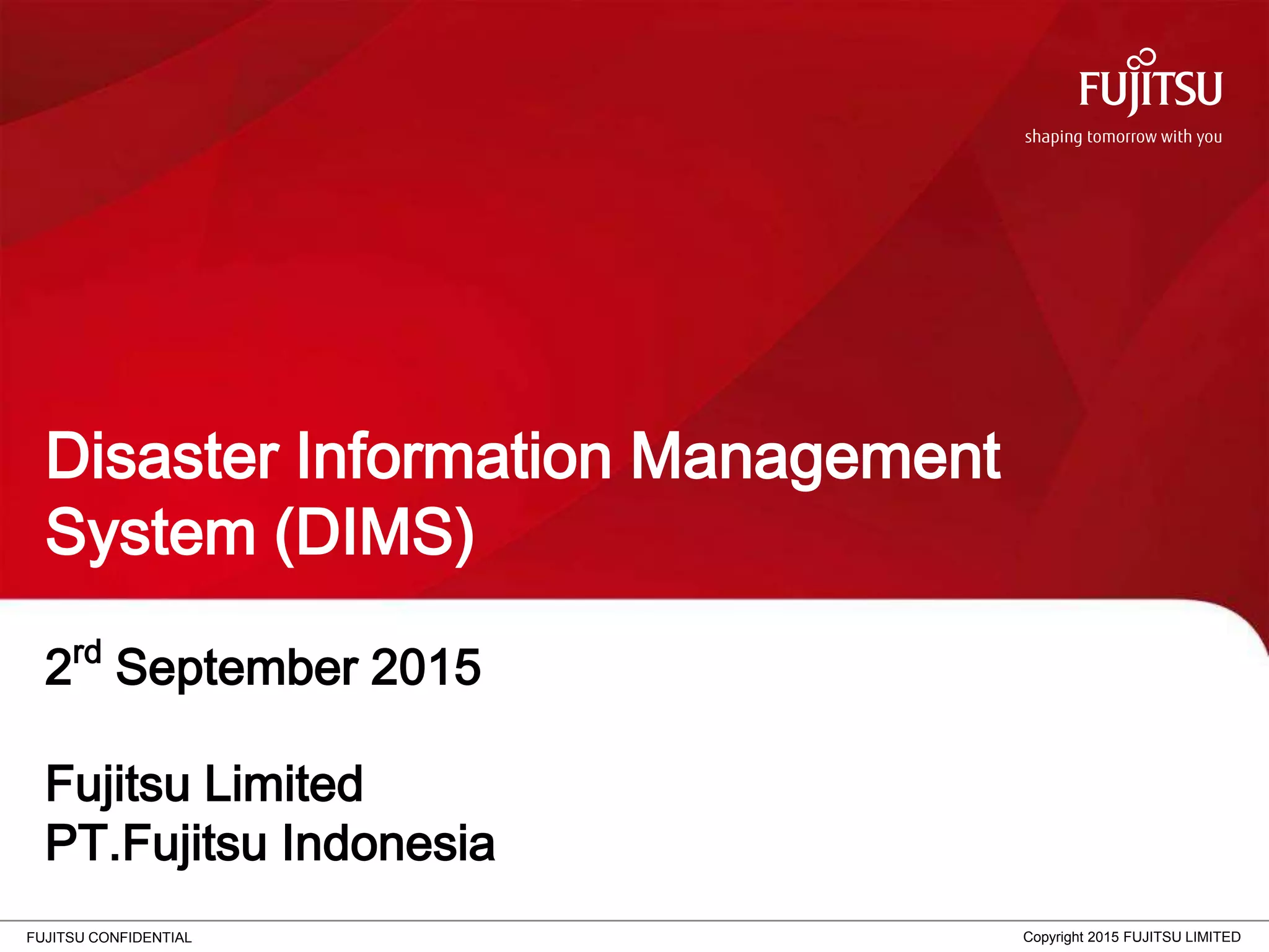 Disaster Information Management System (DIMS) | PPT