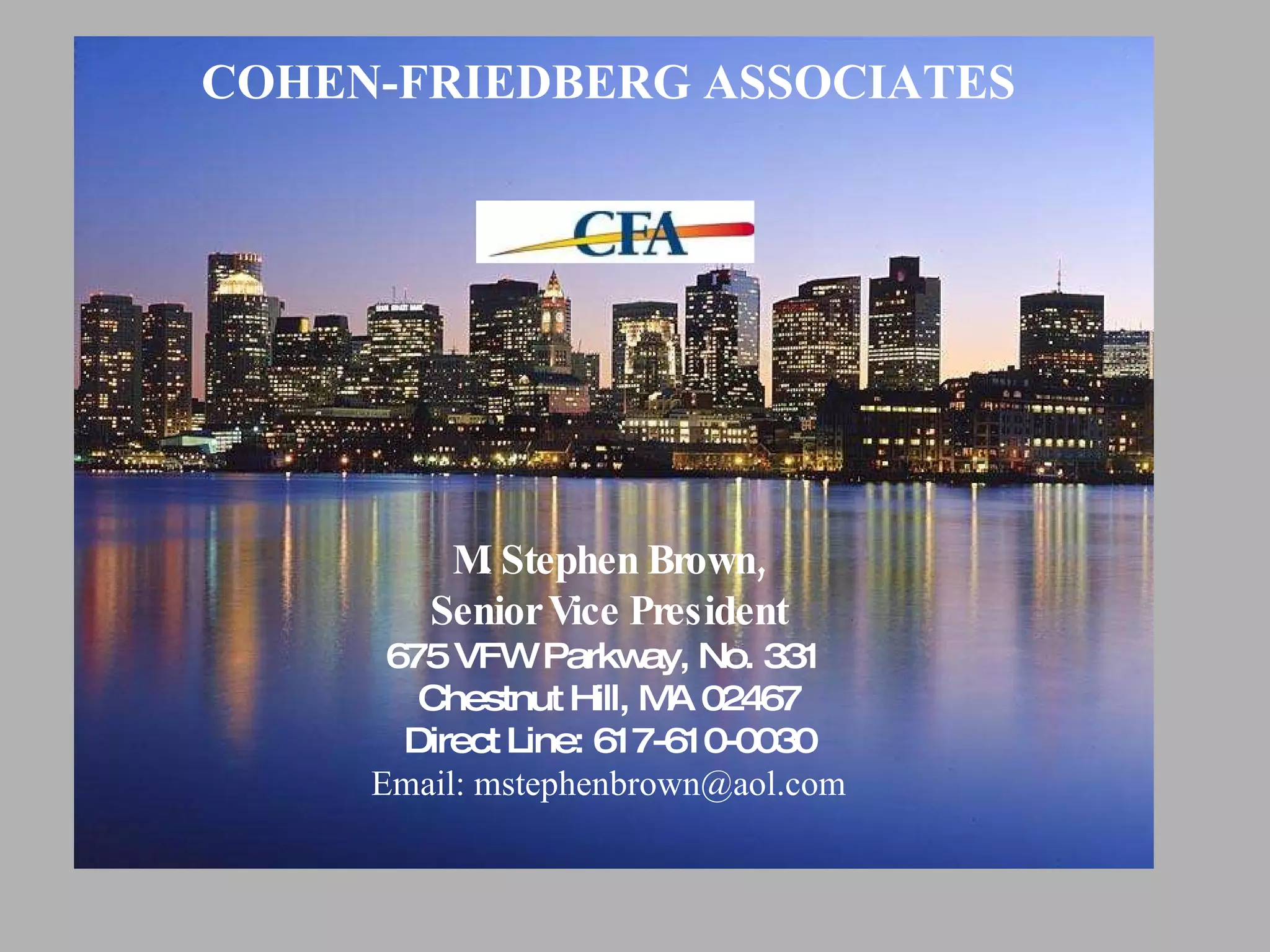 CFA PROMOTIONAL PODUCTS DIVISION | PPT
