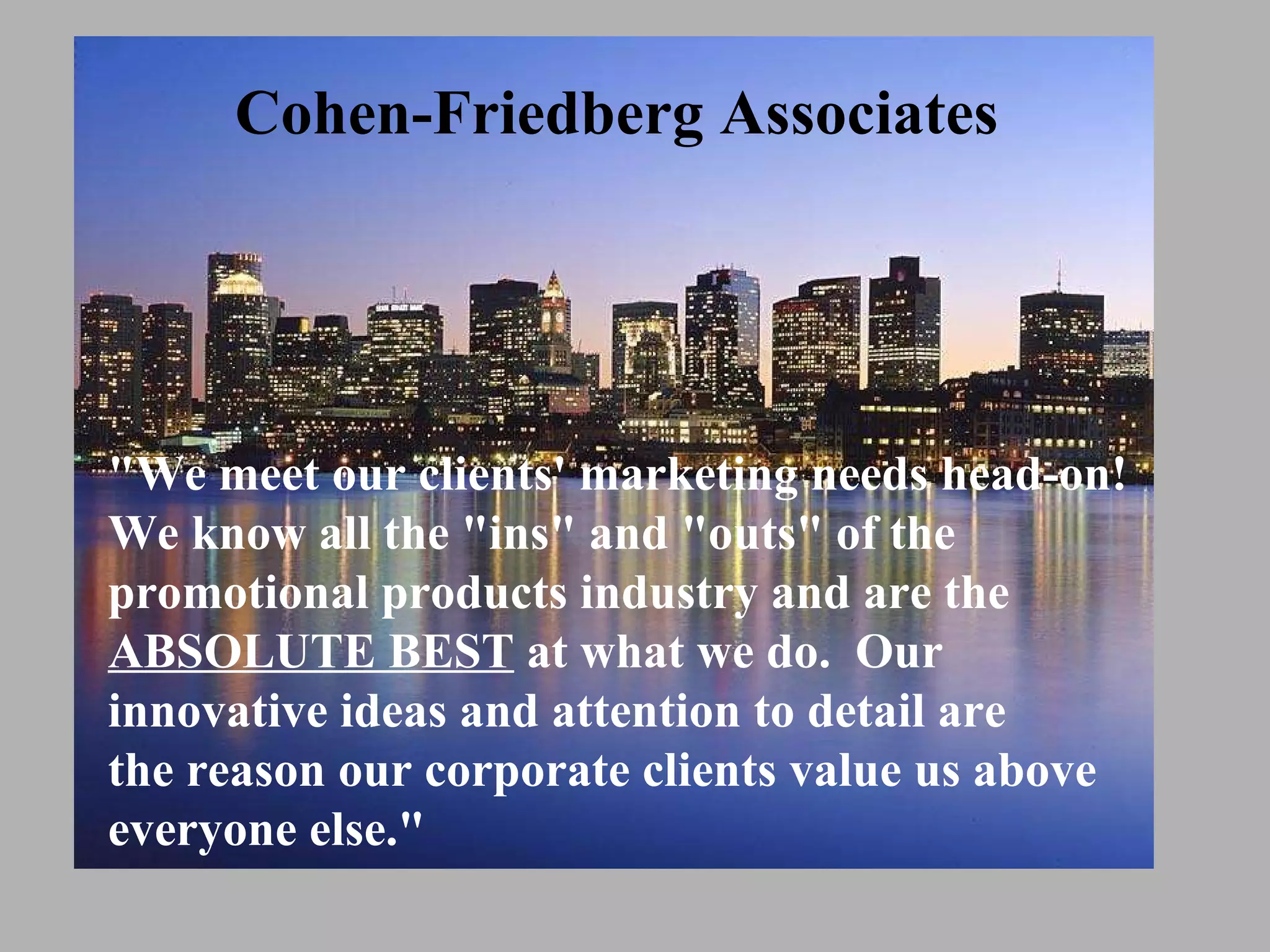 CFA PROMOTIONAL PODUCTS DIVISION | PPT