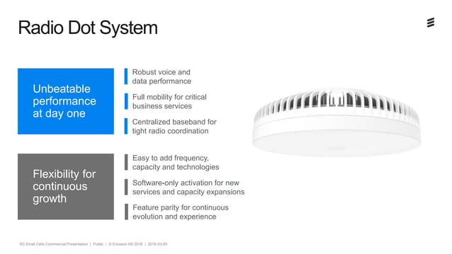 Ericsson 5G Radio Dot Launch | PPTX