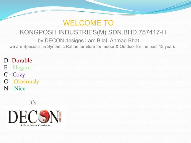 DECON DESIGNS PRESENTATION | PPT