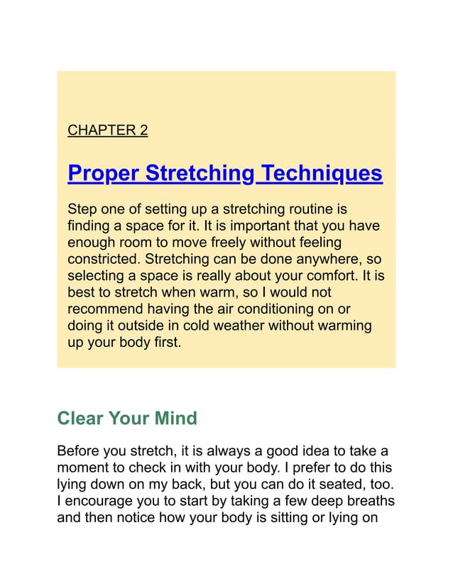 10 Minute Stretching - Simple Exercises To Build Flexibility Into Your ...