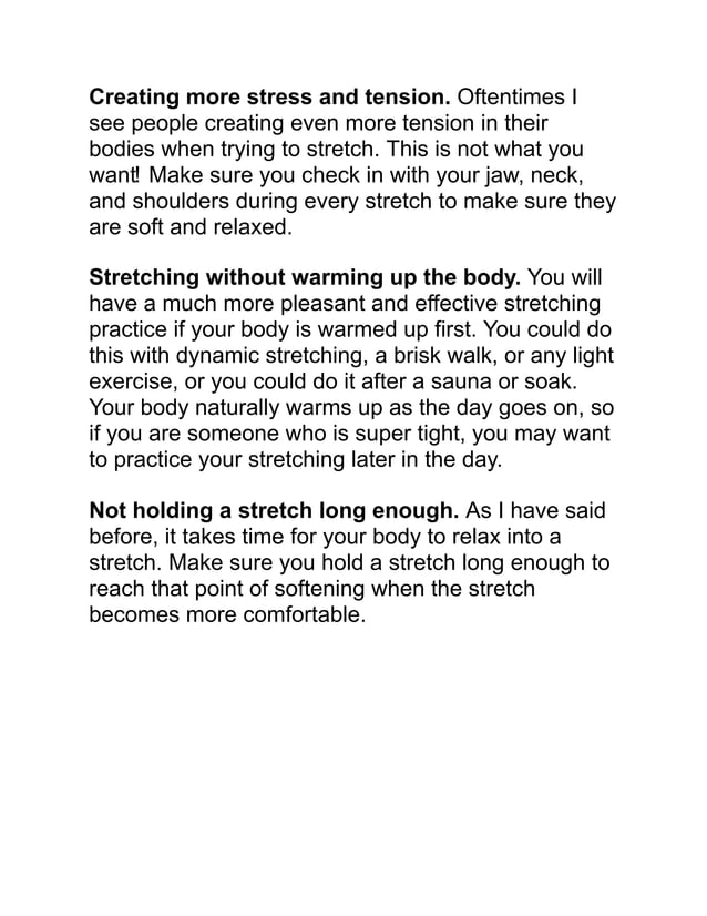 10 Minute Stretching - Simple Exercises To Build Flexibility Into Your ...