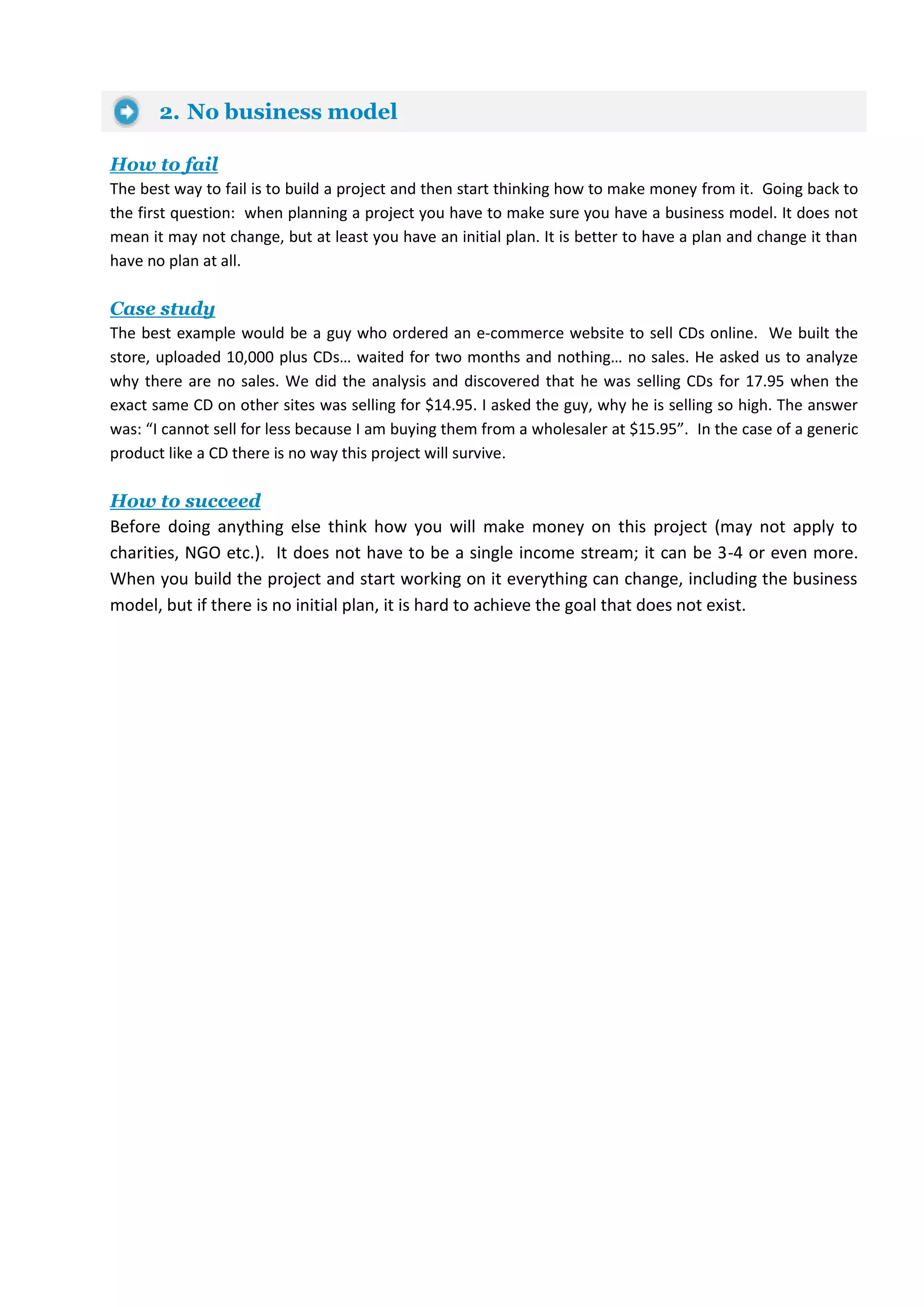 Top 10 Reasons Why Web Projects Fail | PDF