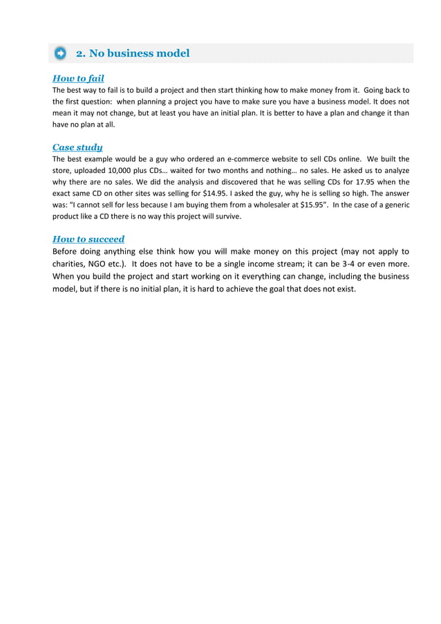 Top 10 Reasons Why Web Projects Fail | PDF