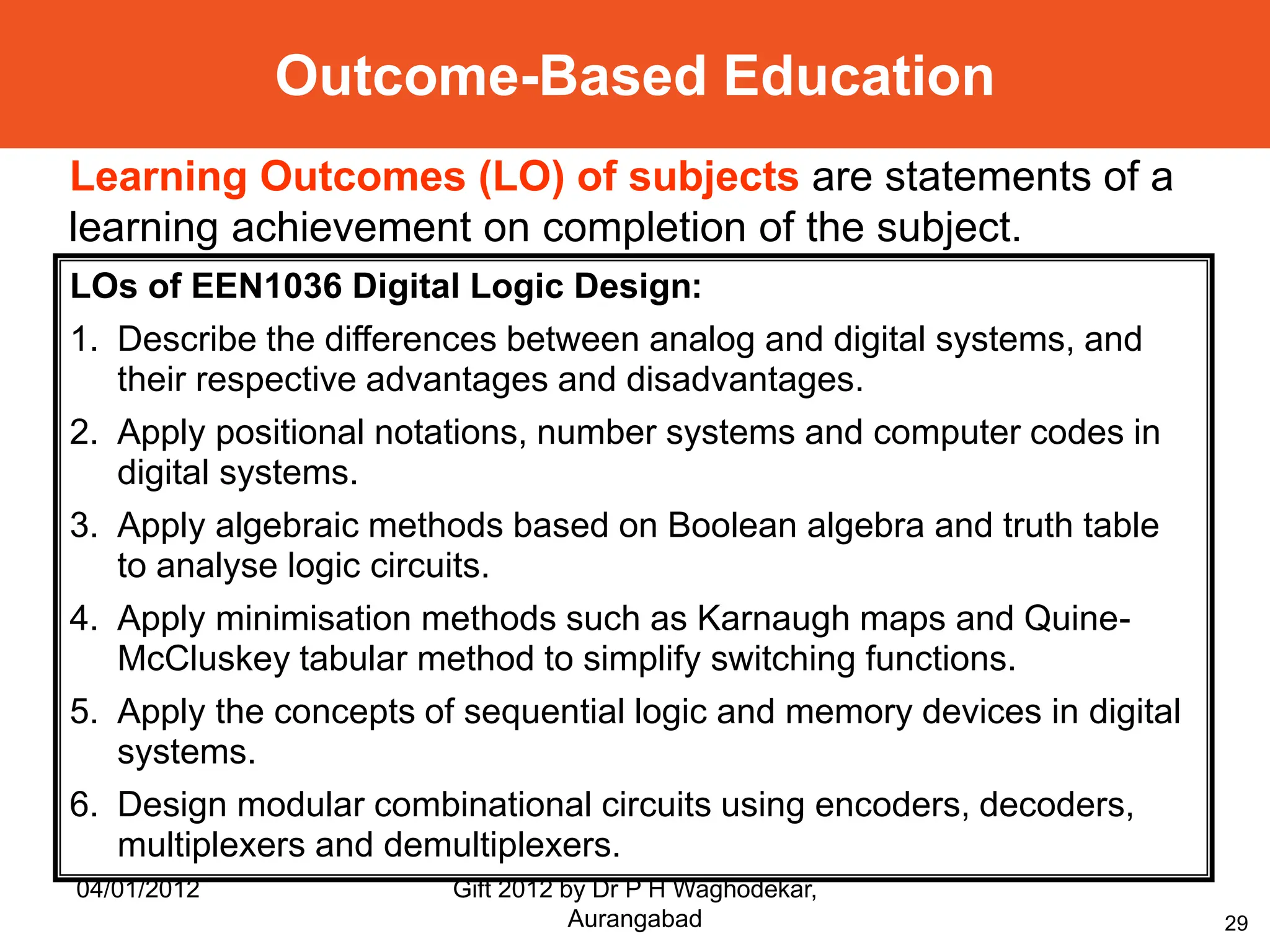 Outcomes based education for Engineering graduates | PPT